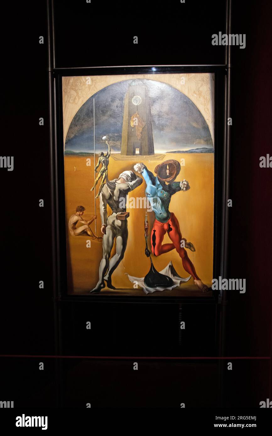 Landscape of painting inside Theater Museum of Salvador Dali in ...