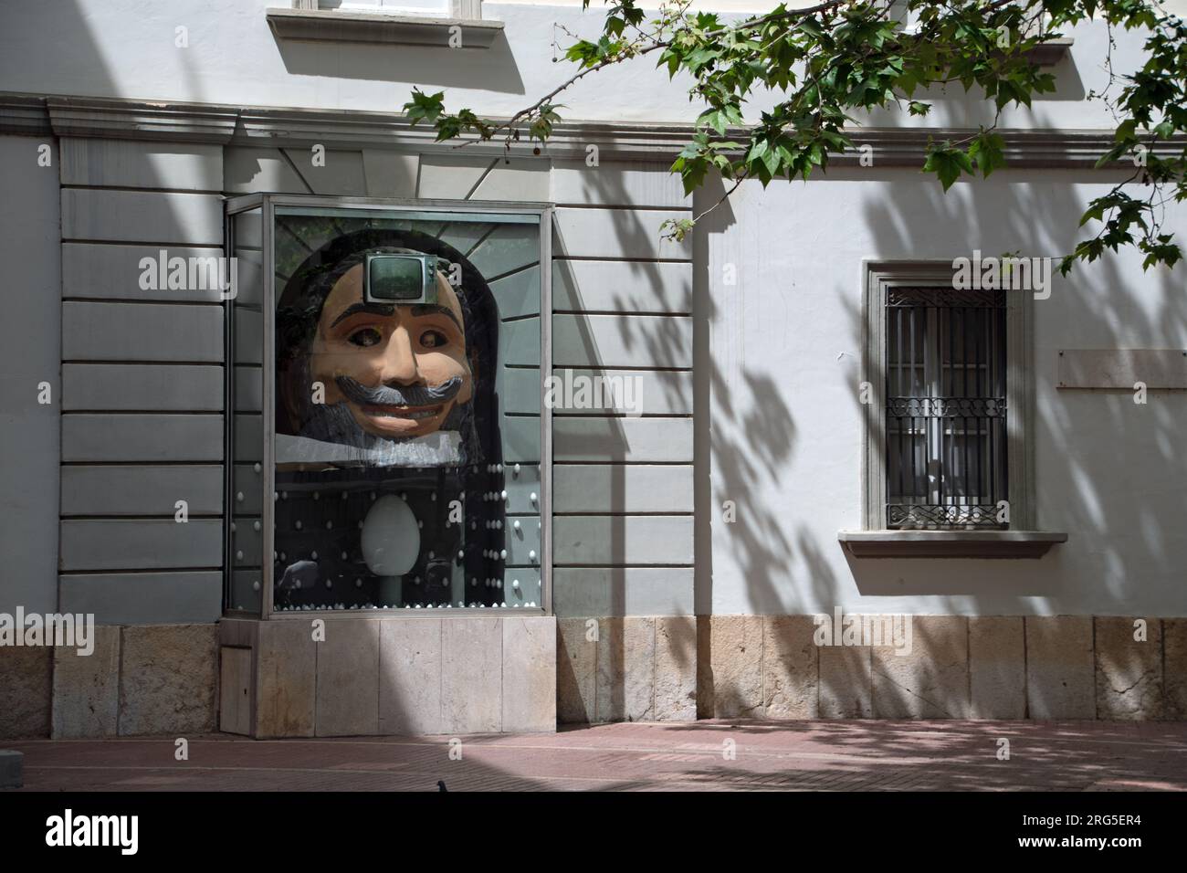 Landscape of Theater Museum exterior statue of Salvador Dali in ...