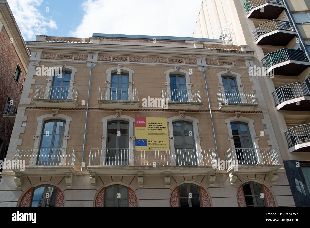 Landscape of childhood home of Salvador Dali during summer in Figueres ...