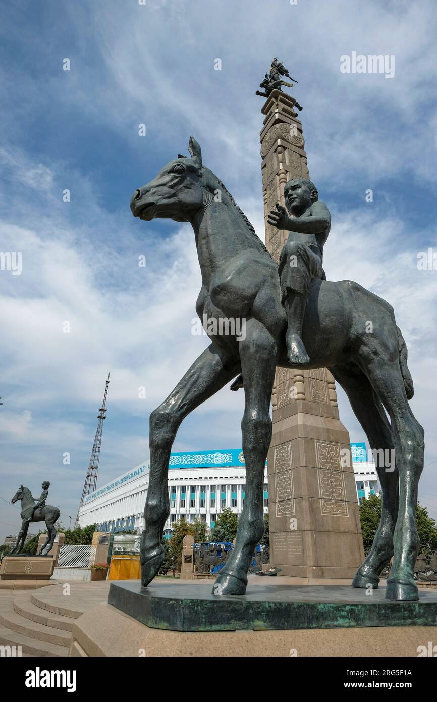 Almaty, Kazakhstan - August 6, 2023: Independence Monument in Almaty ...