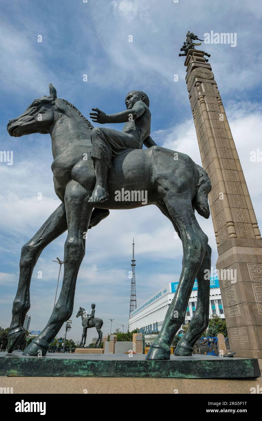 Almaty, Kazakhstan - August 6, 2023: Independence Monument in Almaty ...