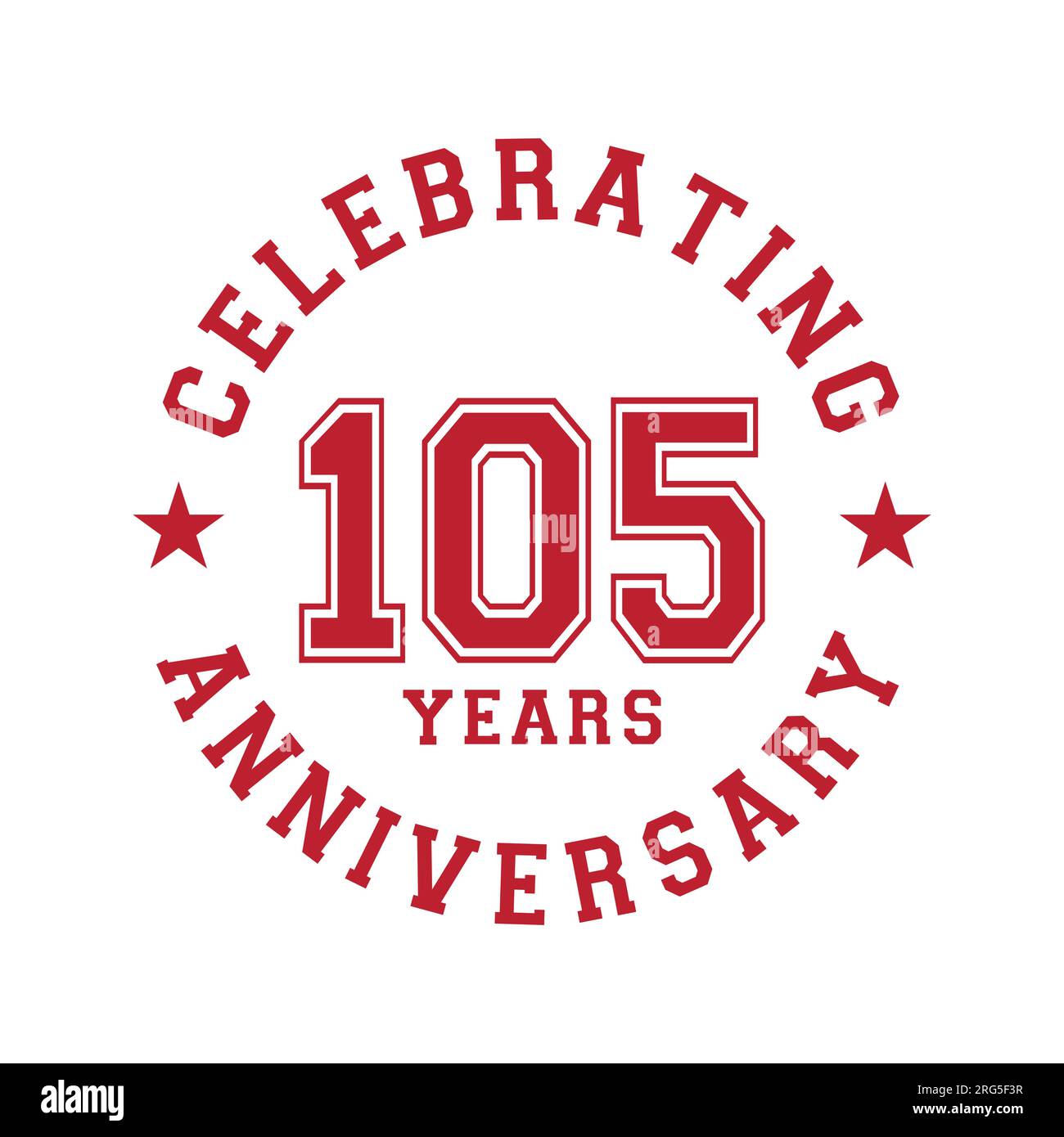 105 years anniversary celebration design template. 105th vector and ...