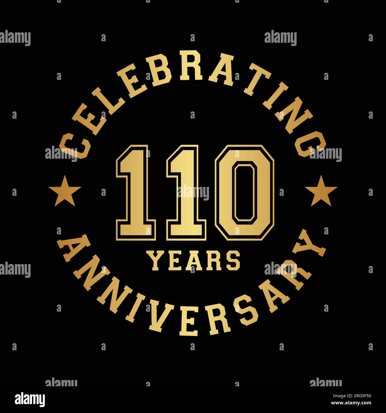 110 years anniversary celebration design template. 110th vector and ...