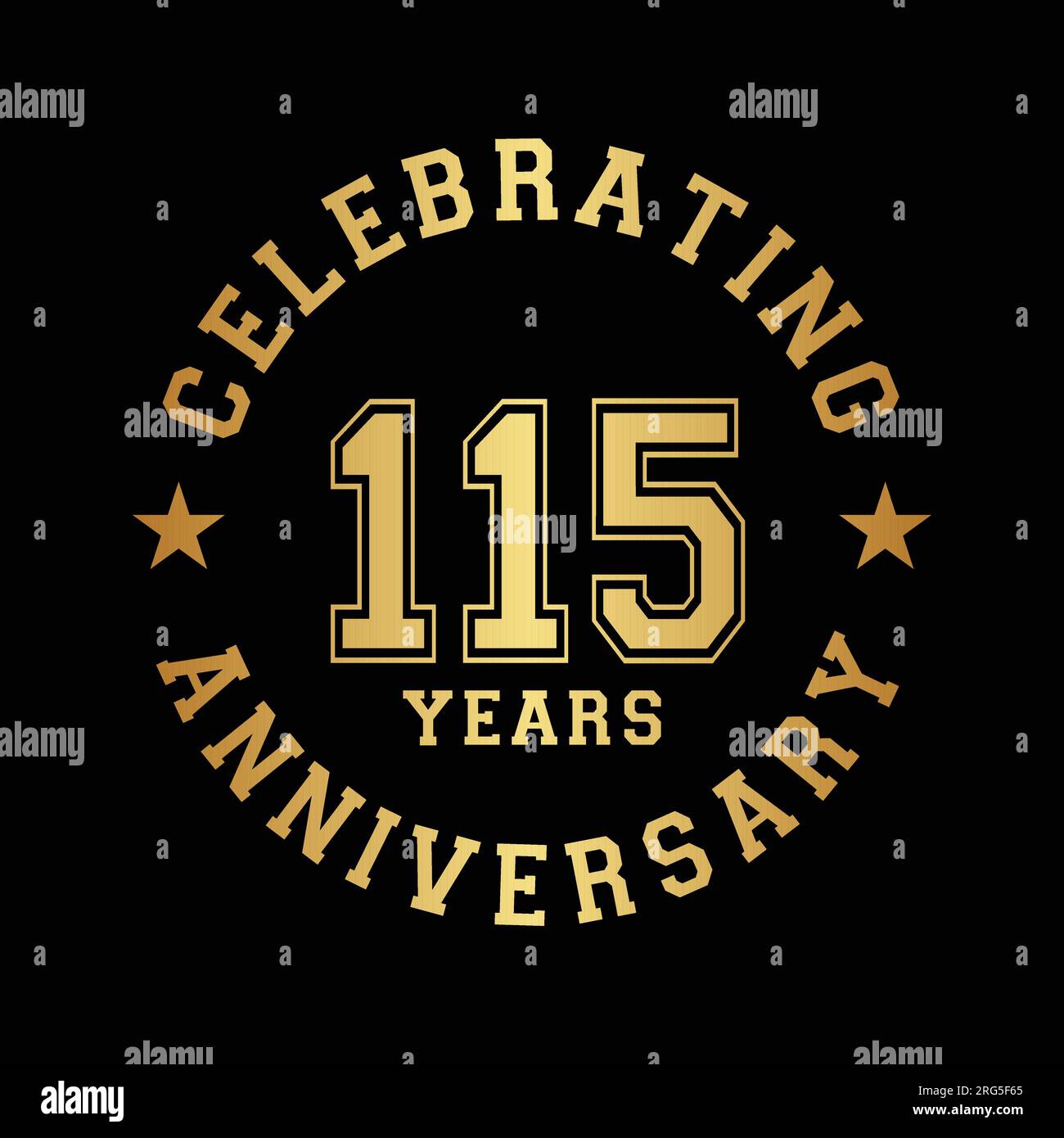 115 years anniversary celebration design template. 115th vector and ...