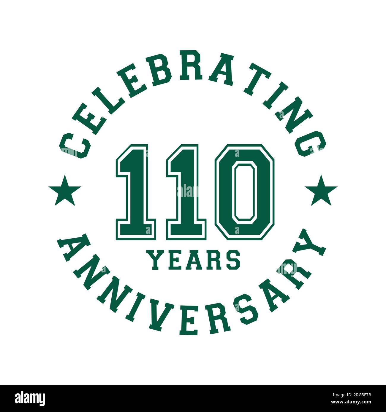 110 years anniversary celebration design template. 110th vector and ...
