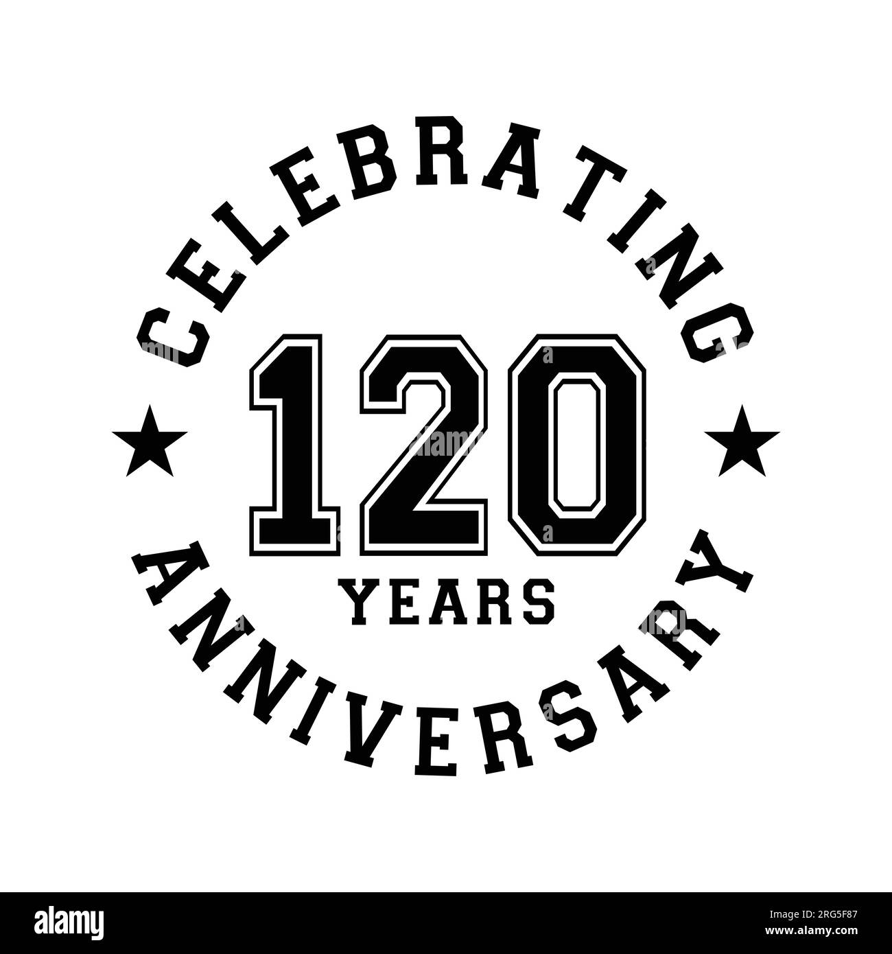 120 years anniversary celebration design template. 120th vector and ...