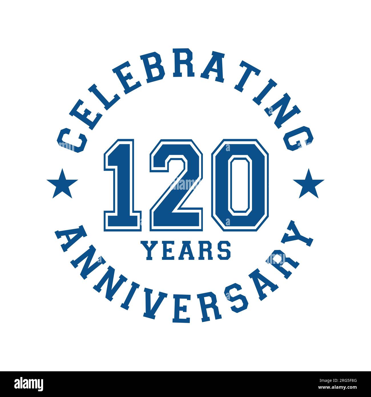 120 years anniversary celebration design template. 120th vector and ...