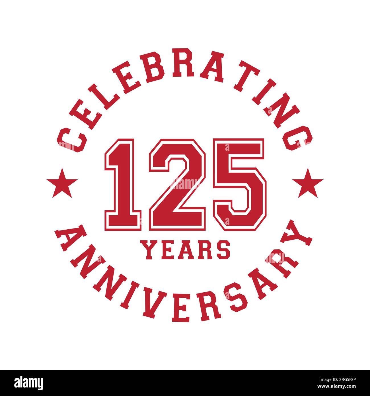 125 years anniversary celebration design template. 125th vector and ...