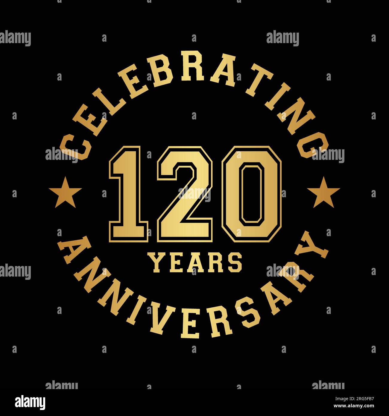 120 years anniversary celebration design template. 120th vector and illustration Stock Vector ...