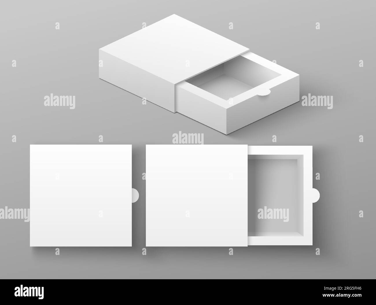 Packaging box realistic design closed and opened Stock Vector Image ...