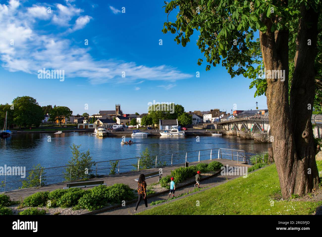Summer evening at Carrick On Shannon, County Leitrim, Ireland Stock ...