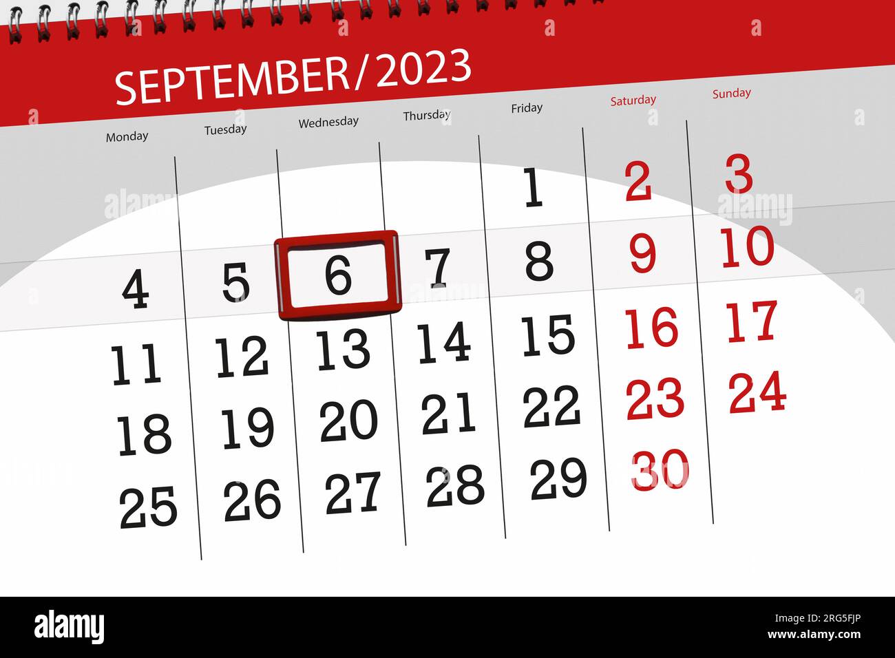Wednesday 6 september 2023 hi-res stock photography and images - Alamy