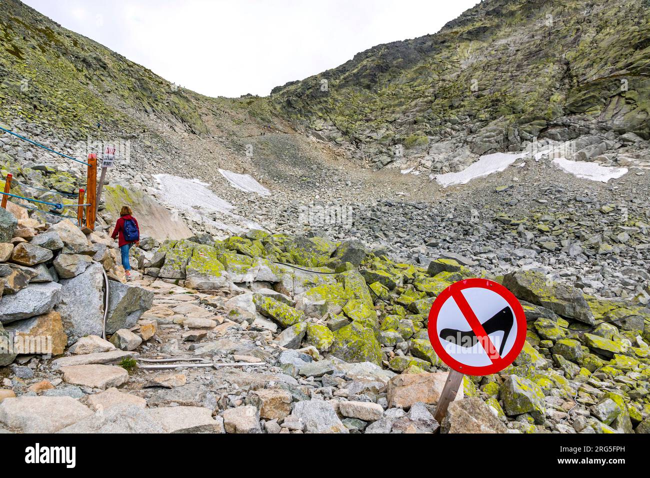 Vysoke Tatry, Slovakia - July 2023: Hiking in High Tatras Mountains ...
