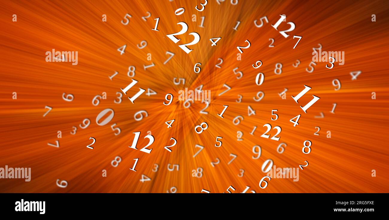 backdrop with numbers, numerology and math concept Stock Photo - Alamy