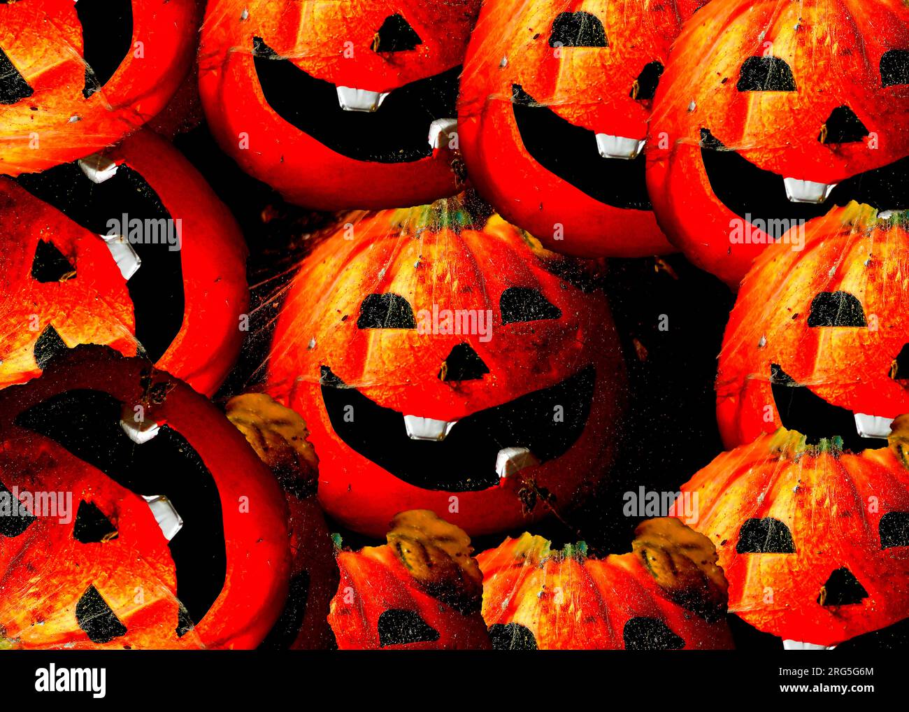 Hallowen's faces return in the dark of the scariest night Stock Photo ...