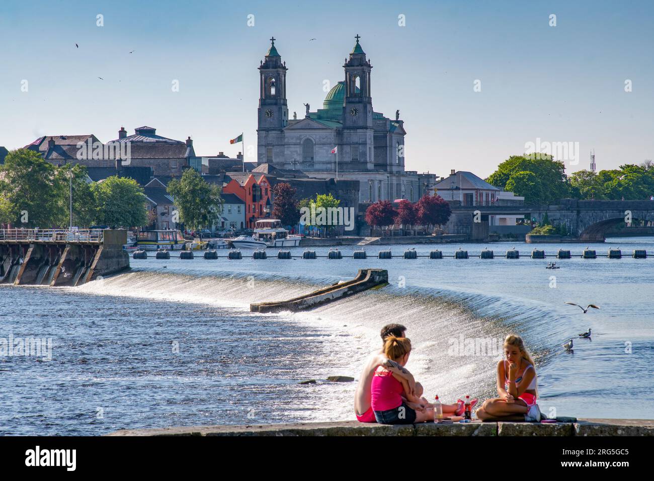 The church of St. Peter and Paul, on the River Shannon in Athlone ...