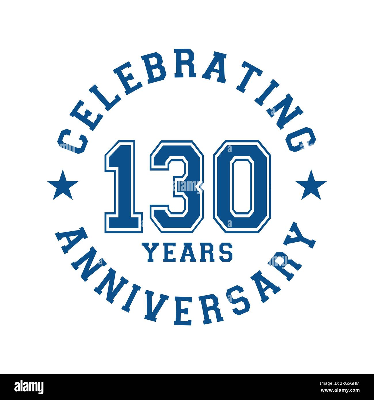 130 years anniversary celebration design template. 130th vector and illustration Stock Vector ...