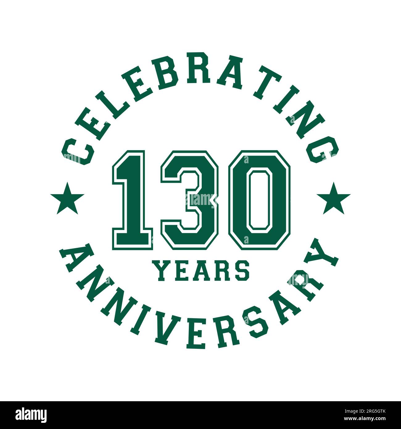 130 years anniversary celebration design template. 130th vector and ...