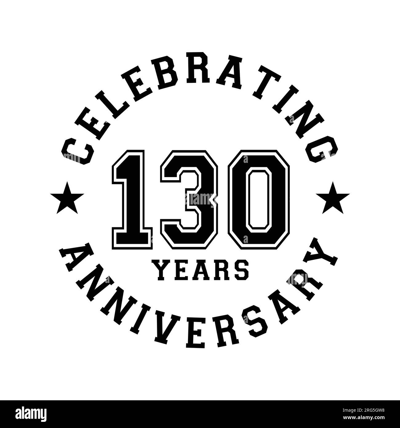 130 years anniversary celebration design template. 130th vector and ...