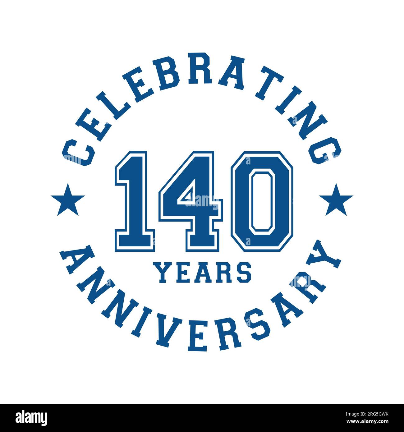 140 years anniversary celebration design template. 140th vector and ...