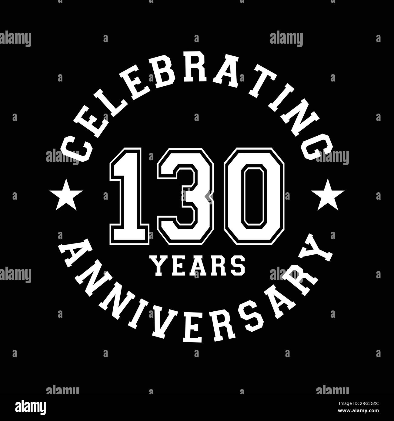 130 years anniversary celebration design template. 130th vector and ...