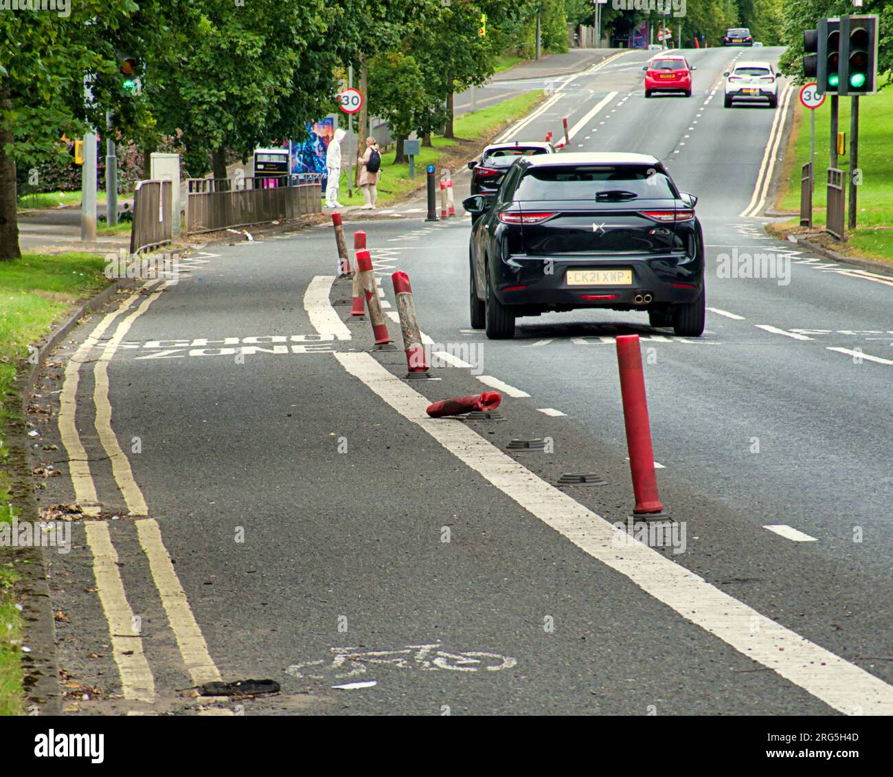 Glasgow, Scotland, UK. 7th August, 2023. UCI site cycle path route on ...