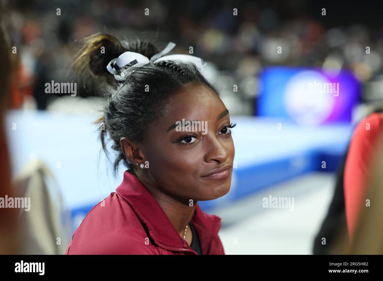 August 5, 2023: Olympic gold medalist SIMONE BILES is interviewed by ...