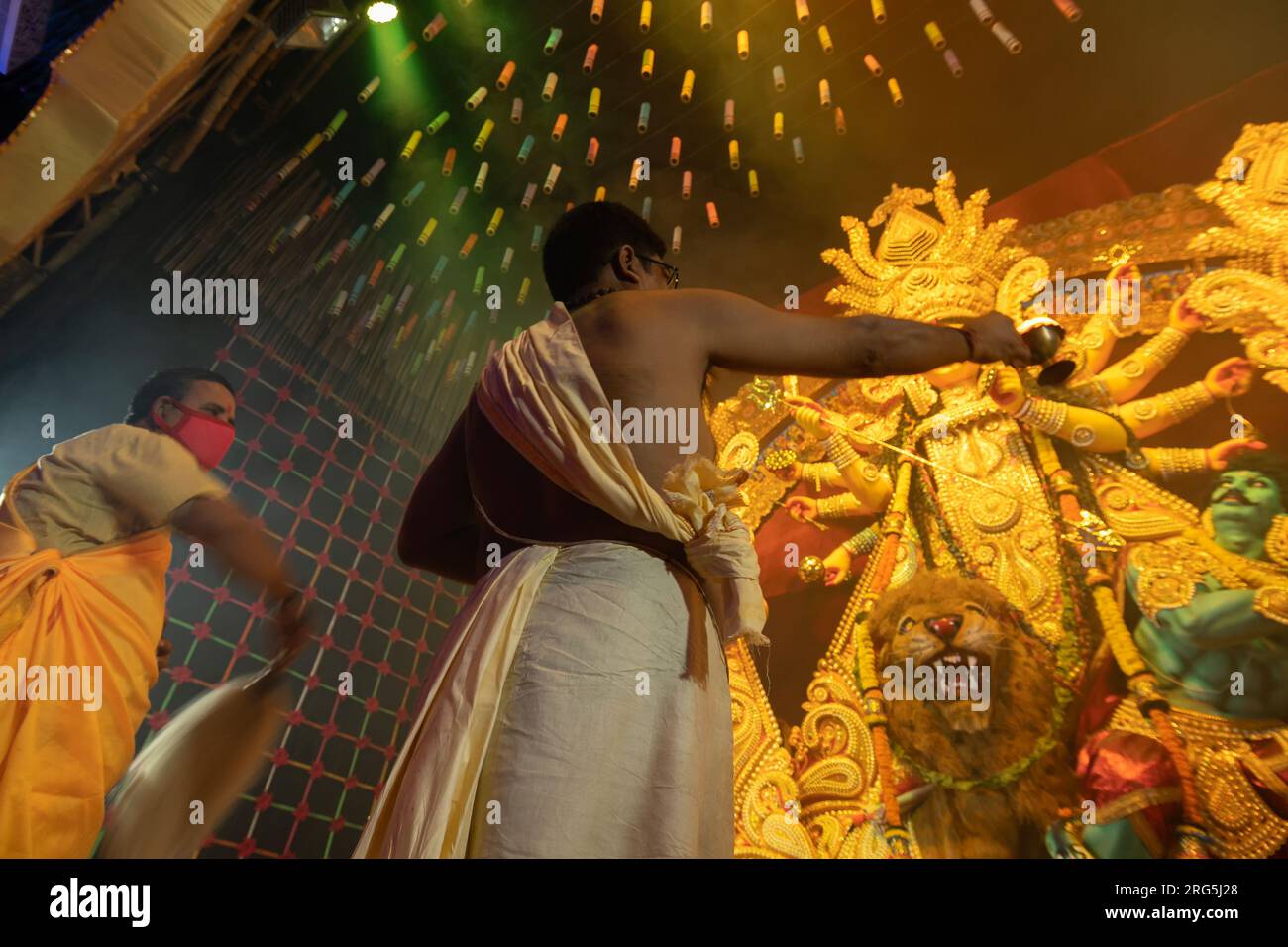 Howrah, West Bengal, India - 3rd October, 2022 : Hindu Priests ...