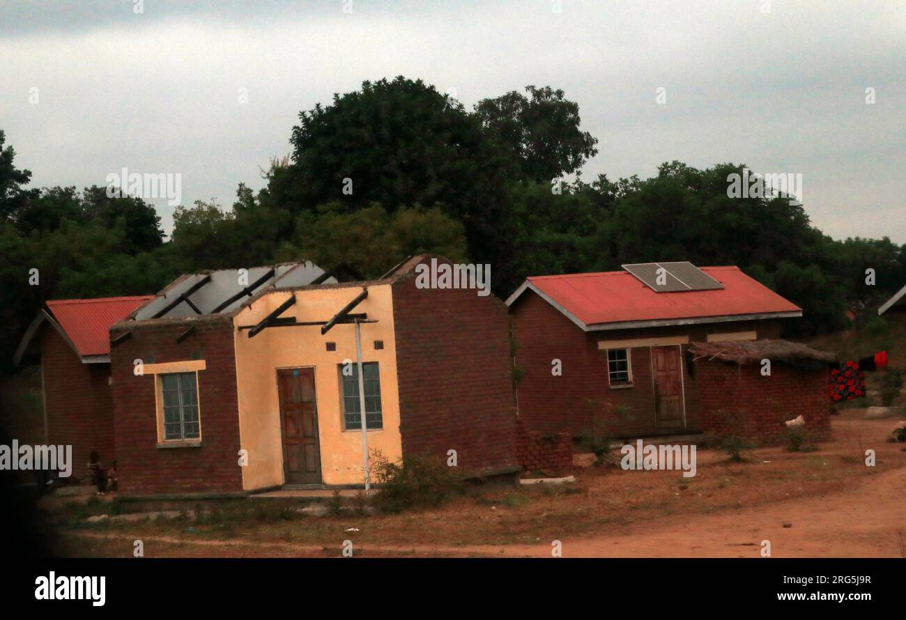 A house with a blown off roof is seen in Chikwawa. The roof was blown ...