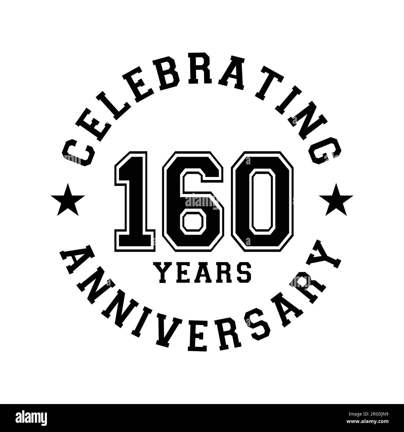 160 years anniversary celebration design template. 160th vector and ...
