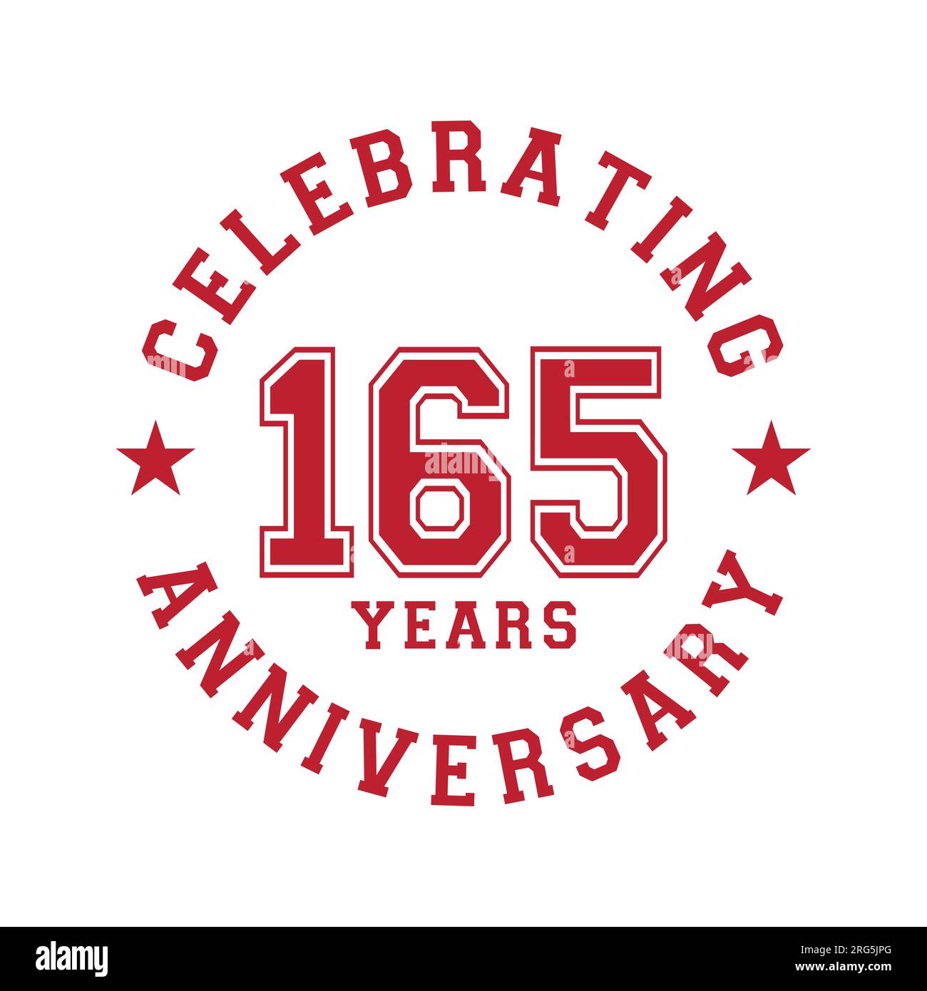 165 years anniversary celebration design template. 165th vector and ...