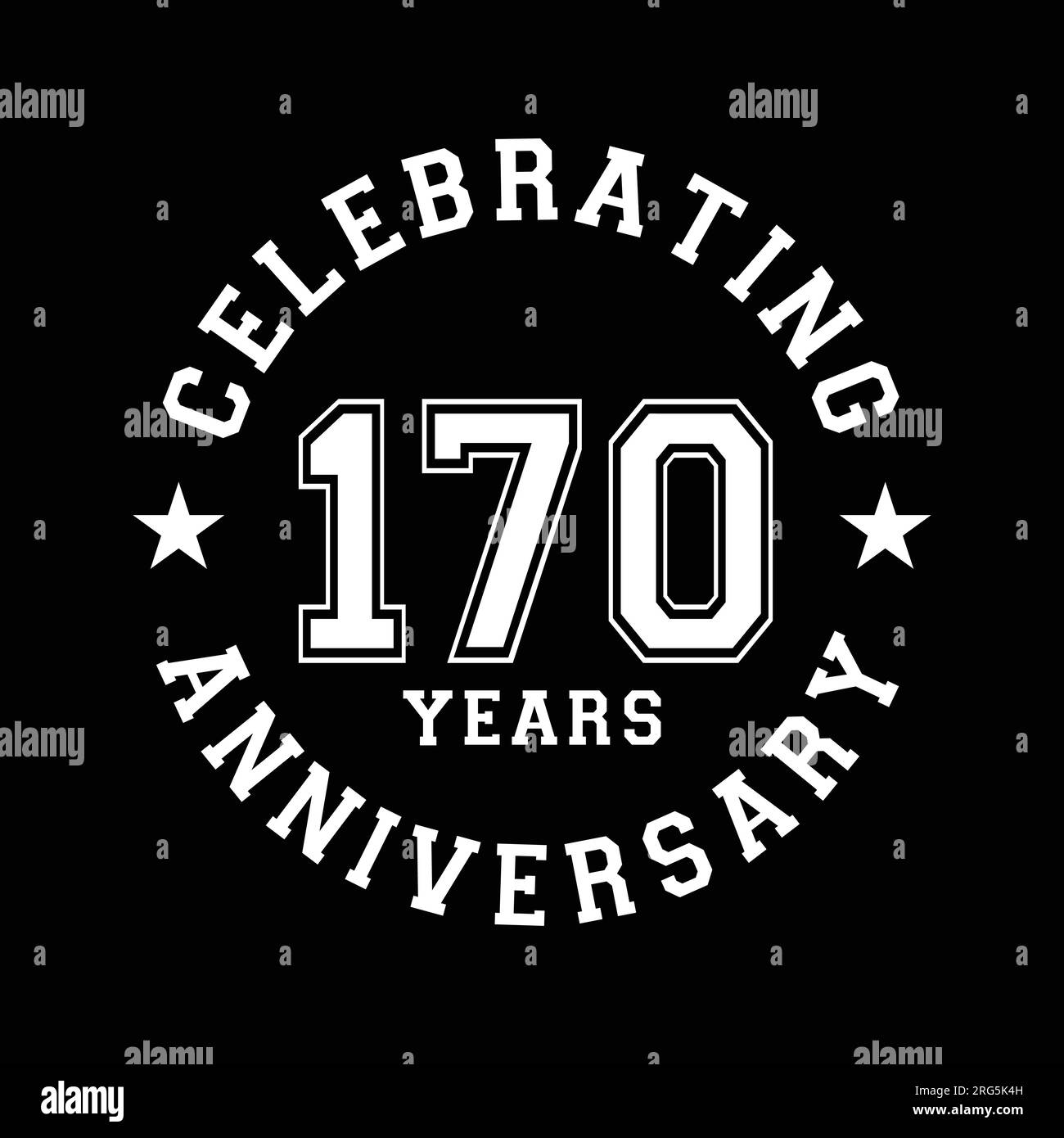 170 years anniversary celebration design template. 170th vector and ...