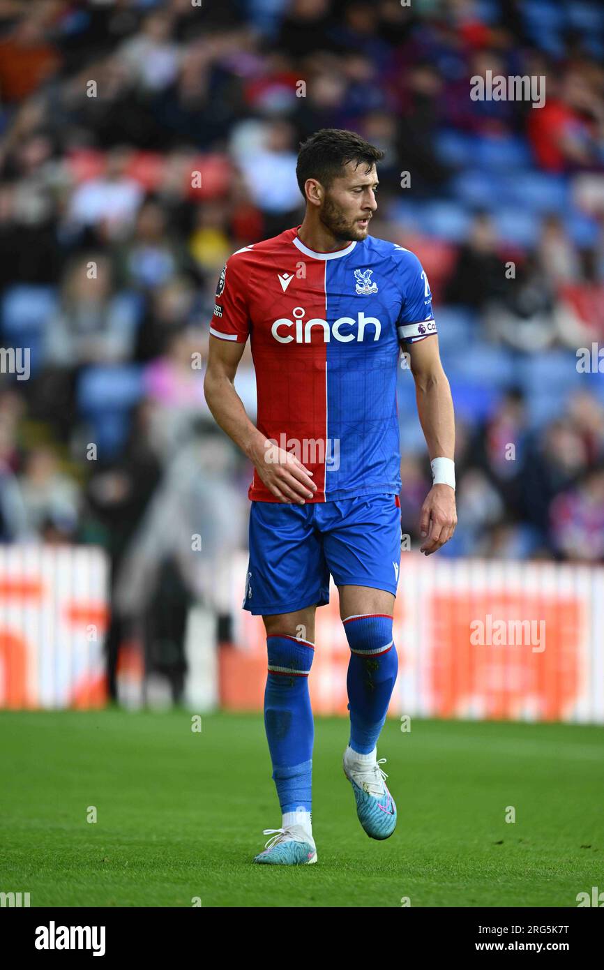 LONDON, ENGLAND - AUGUST 5: Joel Ward of Crystal Palace during the pre ...