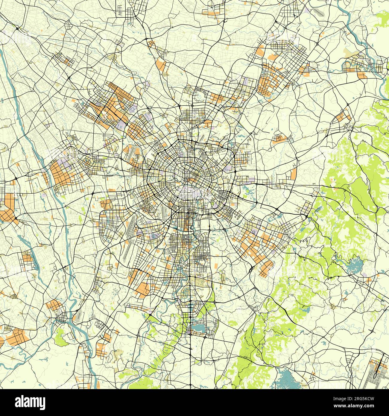 Vector city map of Chengdu, Sichuan, China Stock Vector Image & Art - Alamy