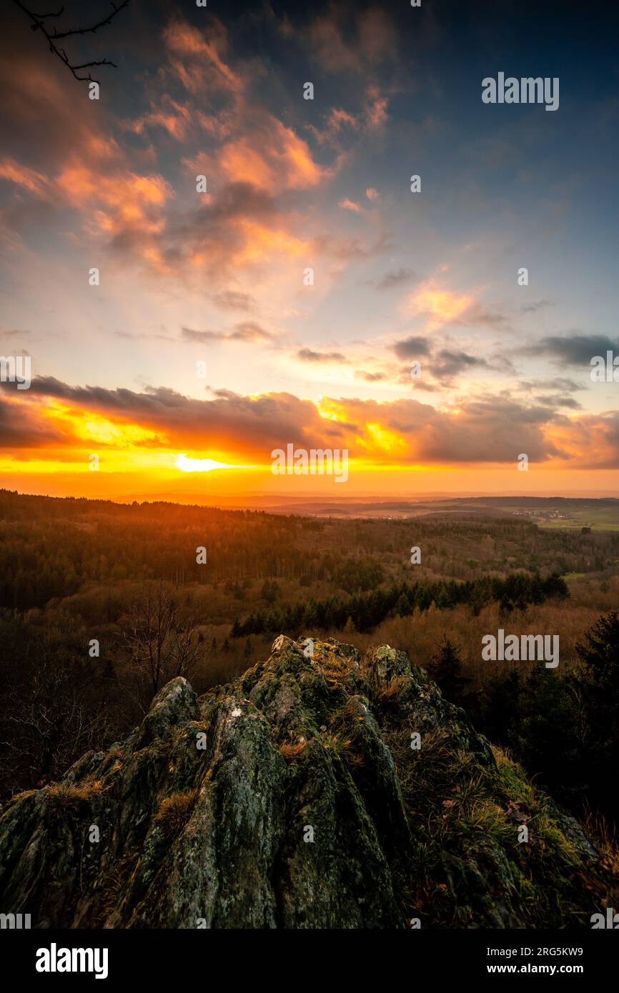 Beautiful landscape in the mountains, great views of nature. Sunset ...