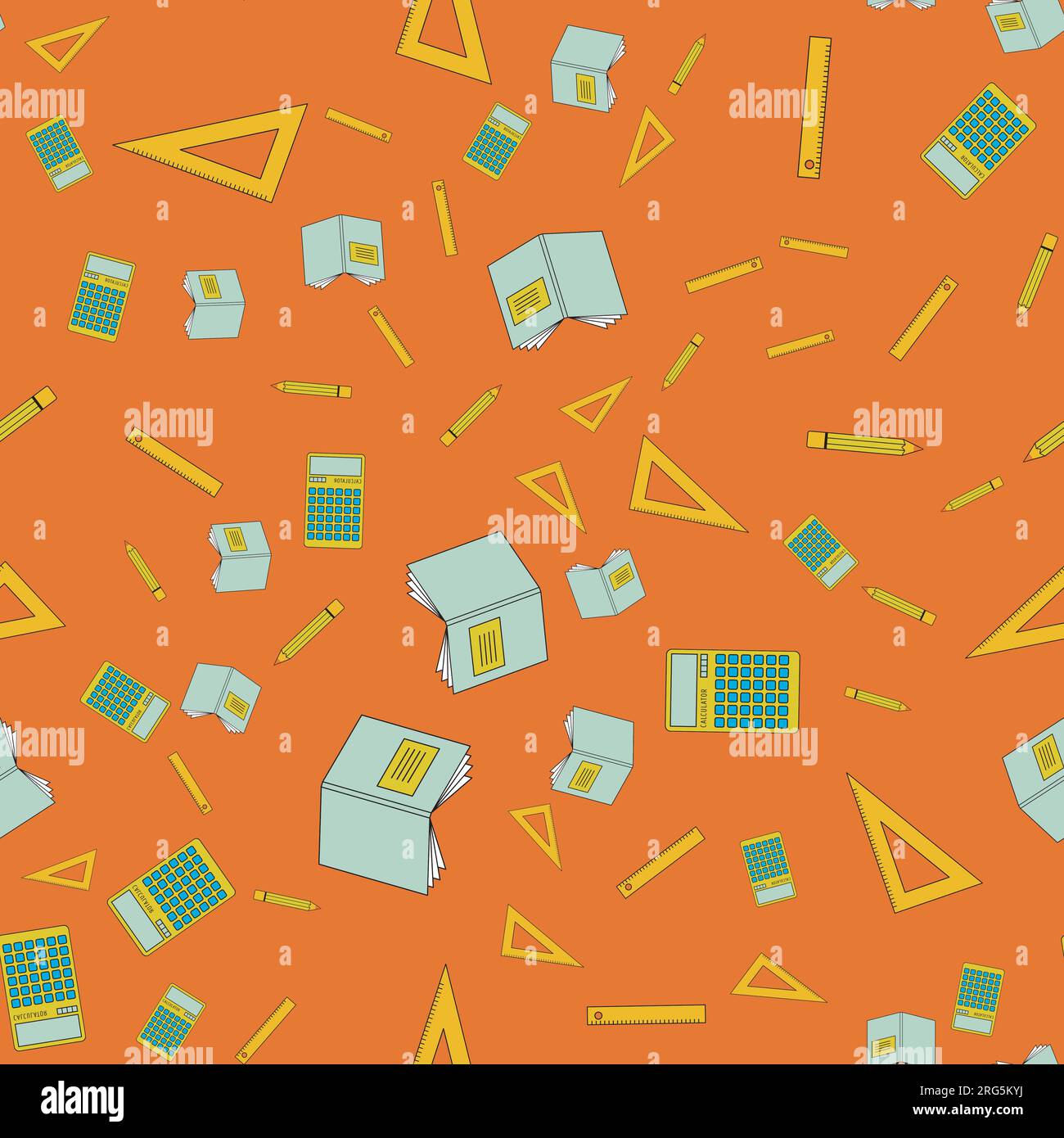 School supplies assorted seamless in color Stock Vector Image & Art - Alamy