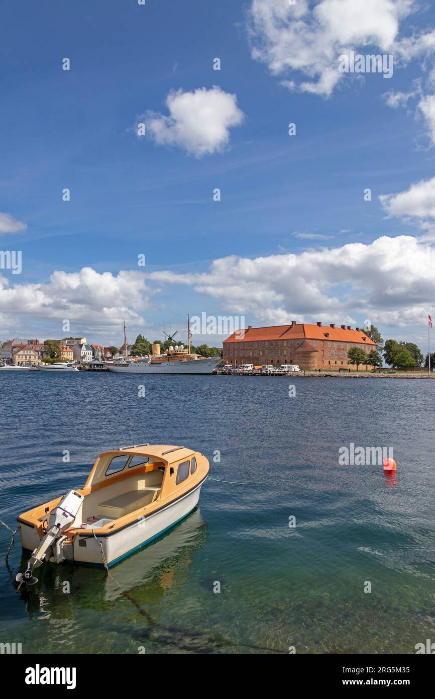 Boat, harbour, castle, Sønderborg, Syddanmark, Denmark Stock Photo - Alamy