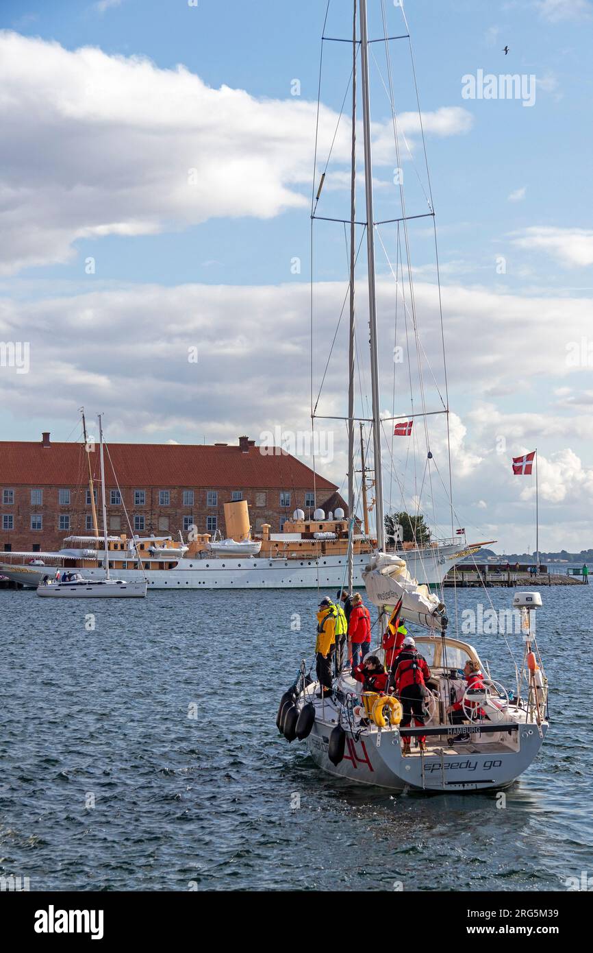 Boat, harbour, castle, Sønderborg, Syddanmark, Denmark Stock Photo - Alamy