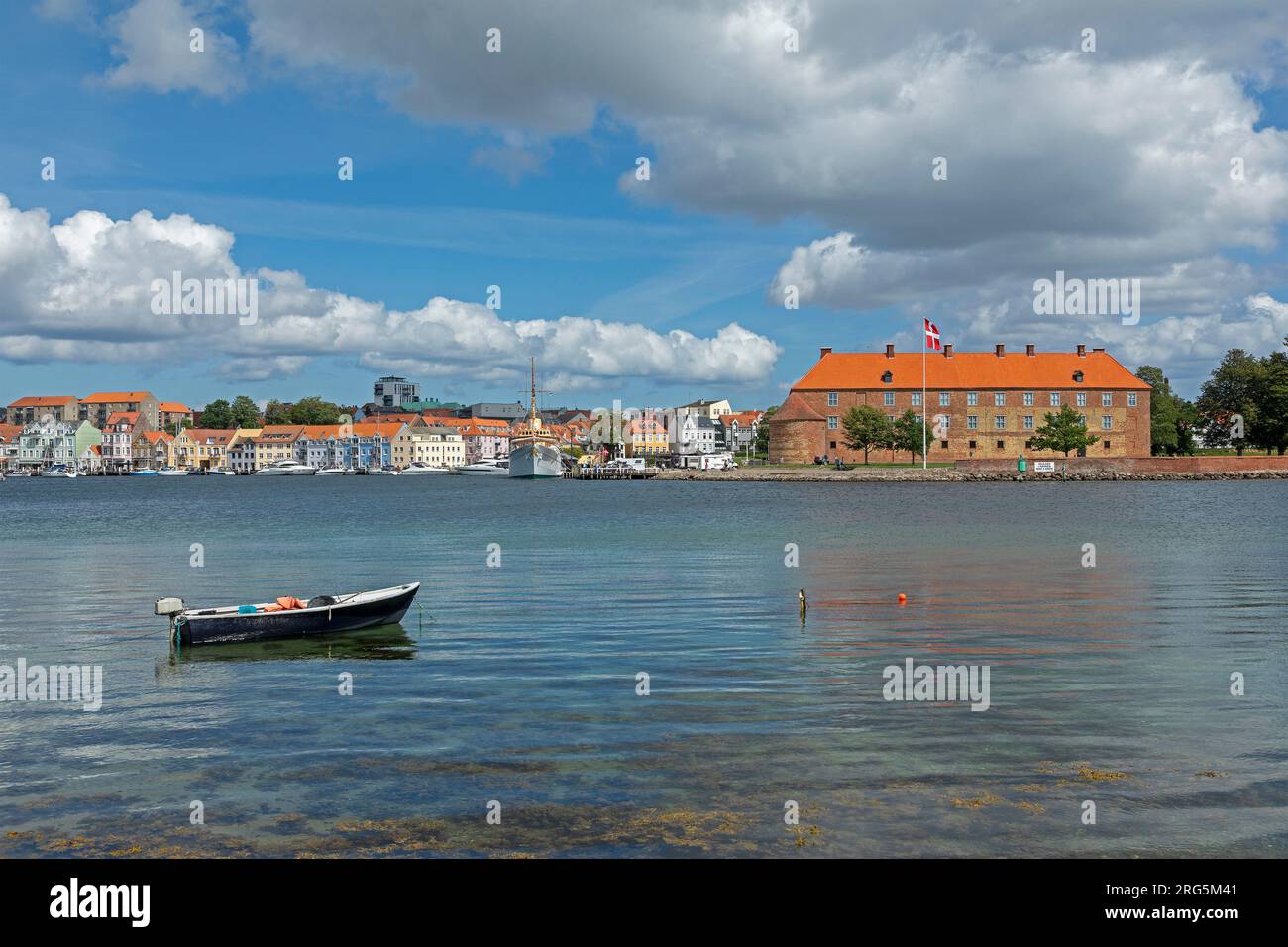 Boat, harbour, castle, Sønderborg, Syddanmark, Denmark Stock Photo - Alamy