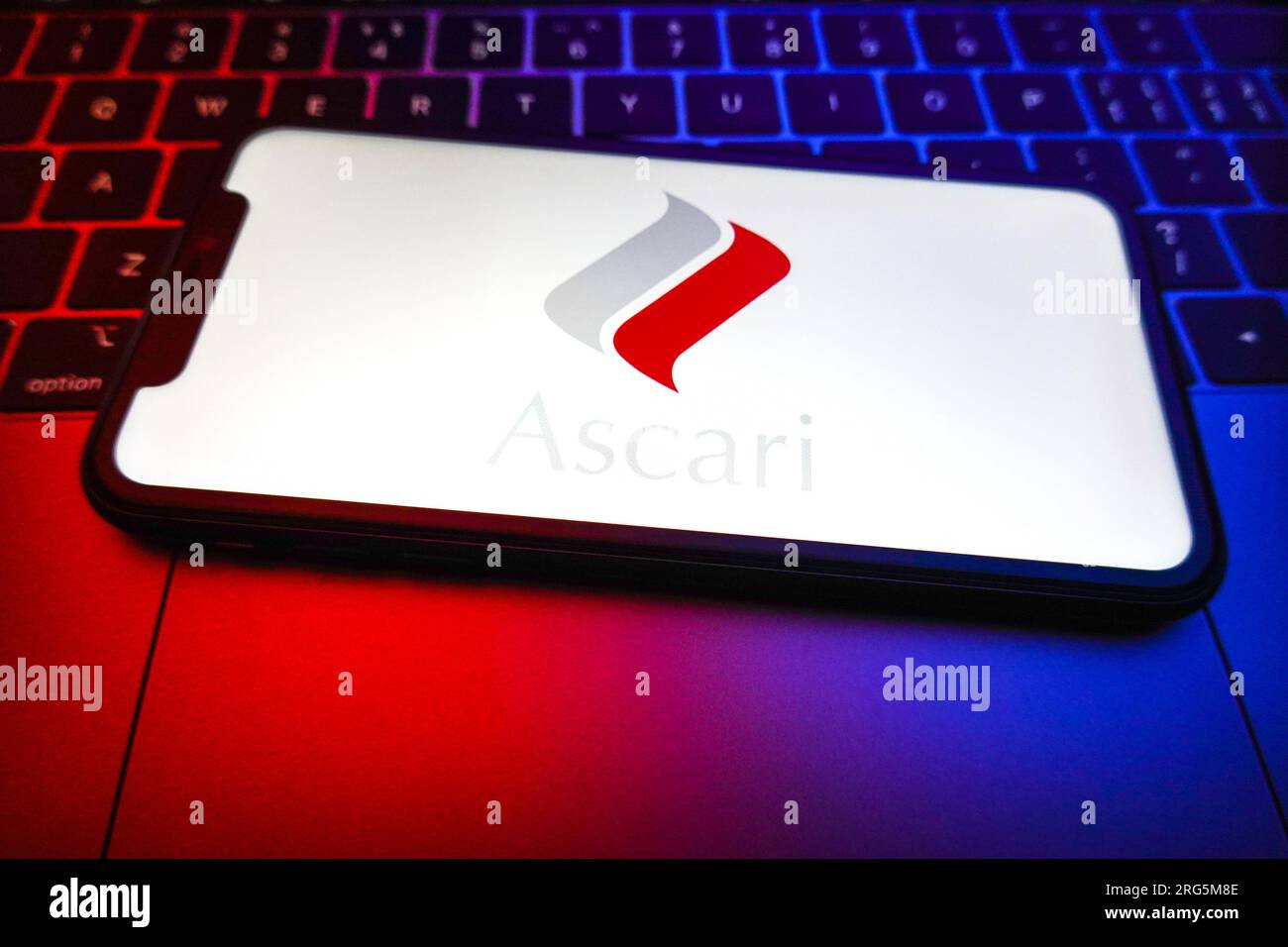 China. 07th Aug, 2023. In this photo illustration, the Ascari logo is ...
