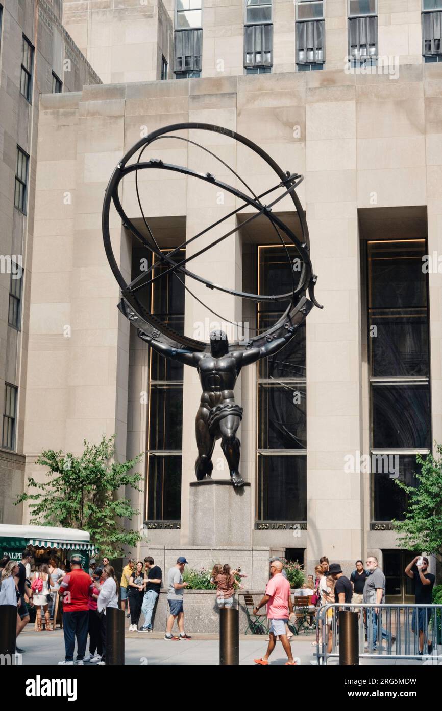 Atlas Holding the Heavens (celestial vault) Statue (armillary sphere ...