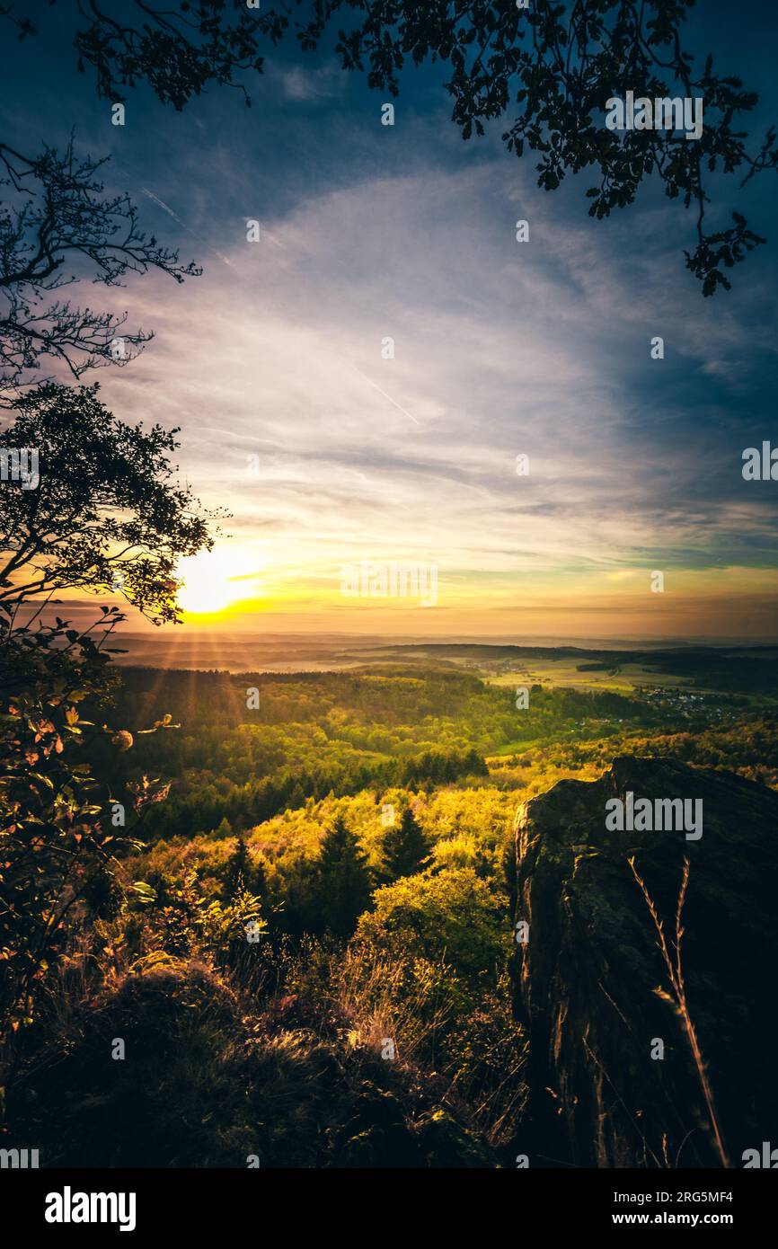 Beautiful landscape in the mountains, great views of nature. Sunset ...