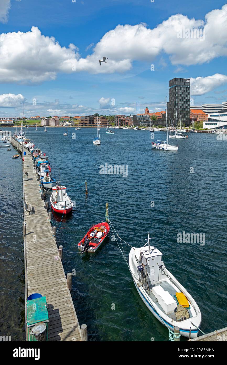 Alsik Hotel, boats, harbour, Sønderborg, Syddanmark, Denmark Stock ...