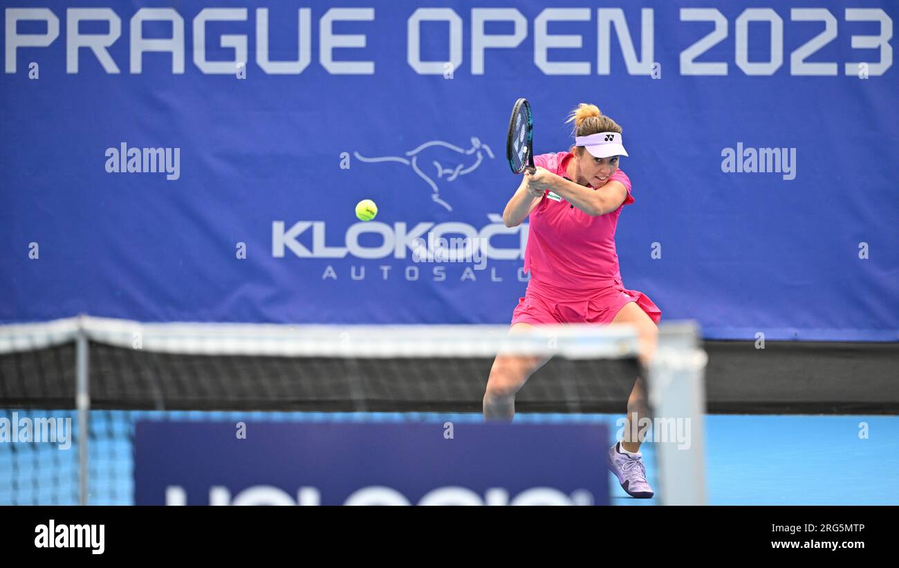 Prague, Czech Republic. 07th Aug, 2023. Czech Linda Noskova in action ...