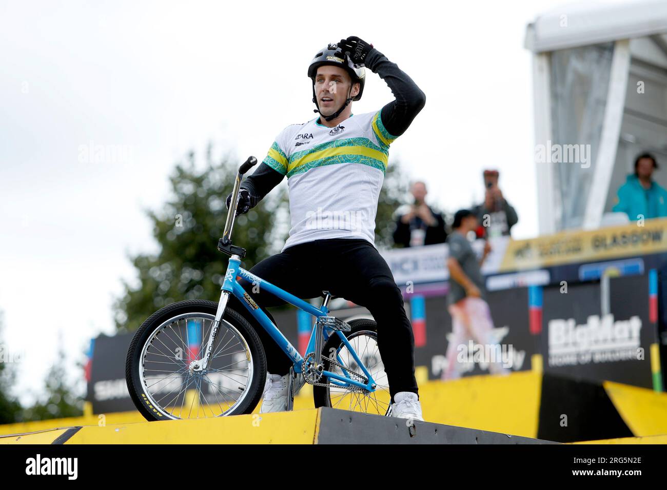 Australia's Logan Martin reacts after competing in Heat 2 of the Men's ...