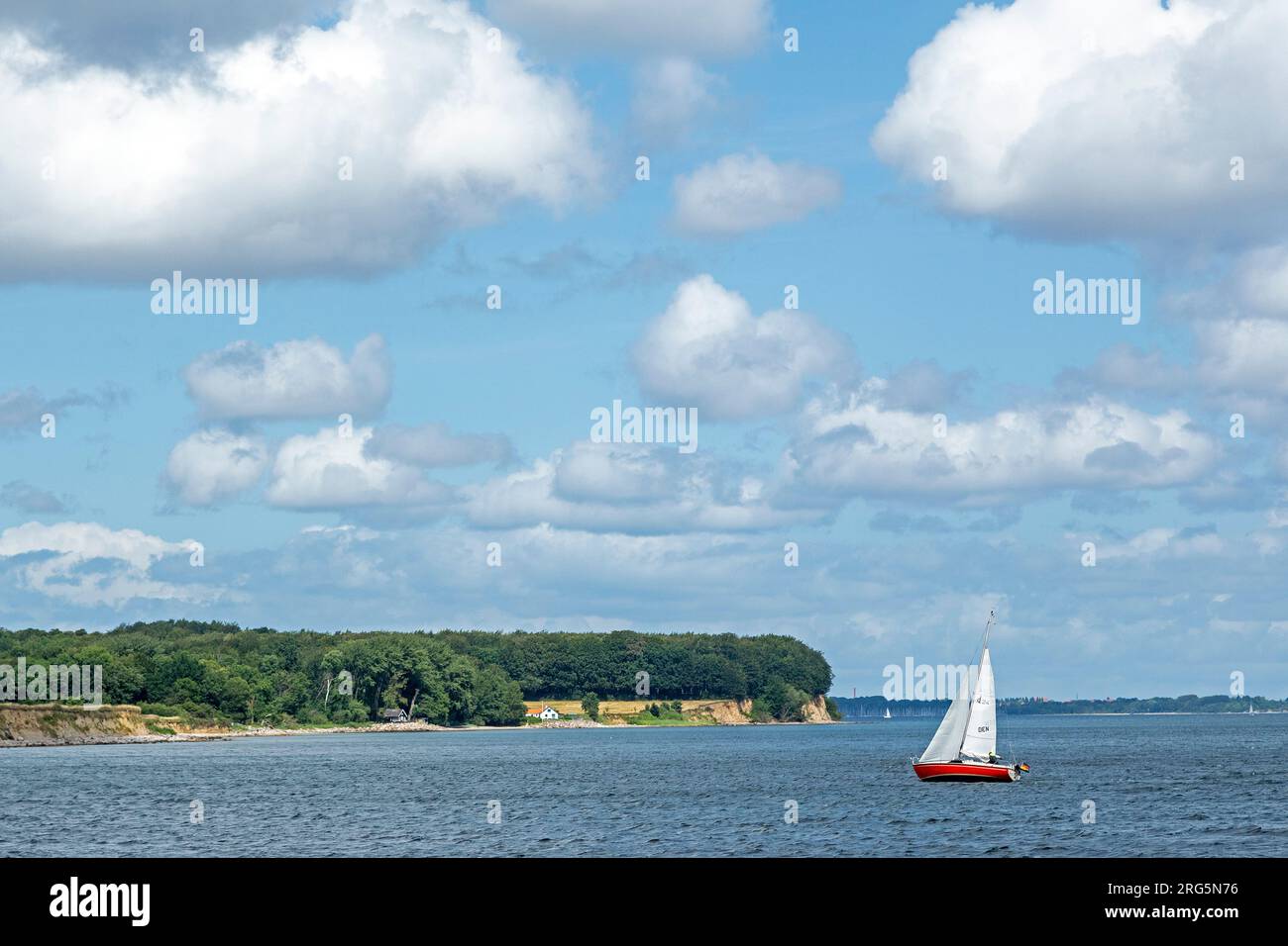 Sailing boat, coast near Broager, Syddanmark, Denmark Stock Photo - Alamy
