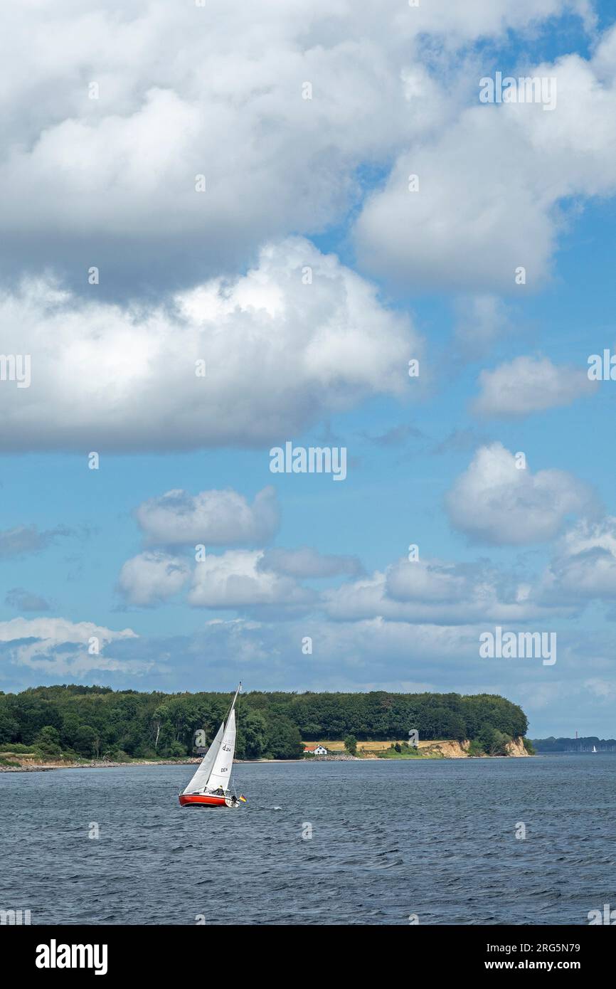 Sailing boat, coast near Broager, Syddanmark, Denmark Stock Photo - Alamy