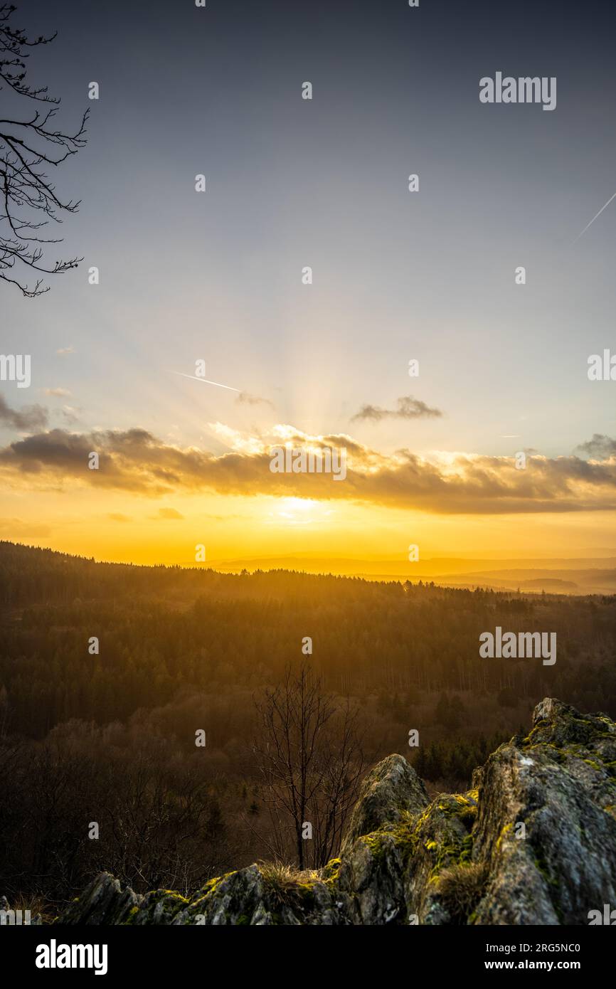 Beautiful landscape in the mountains, great views of nature. Sunset ...