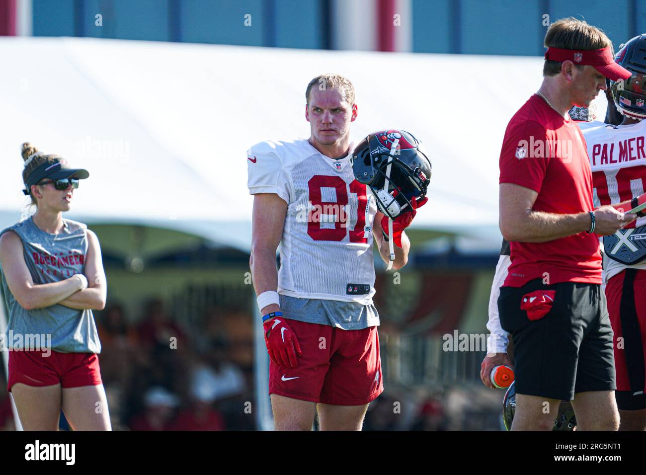 Tampa, Florida, USA, August 3, 2023, Tampa Bay Buccaneers Wide Receiver Ryan Miller #81 during a ...