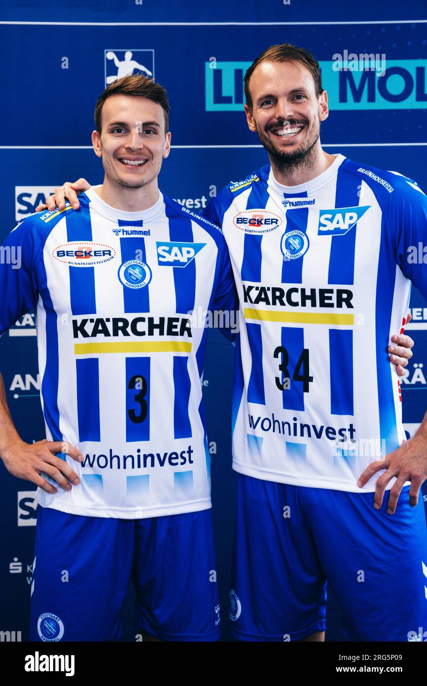 Stuttgart, Germany. 04th Aug, 2023. Max Häfner (l) and Kai Häfner (l) stand together. Häfner ...